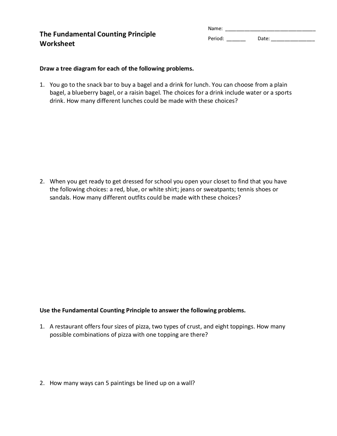The Fundamental Counting Principle Worksheet Schemes And Mind The Fundamental Counting Principle Worksheet Schemes And Mind