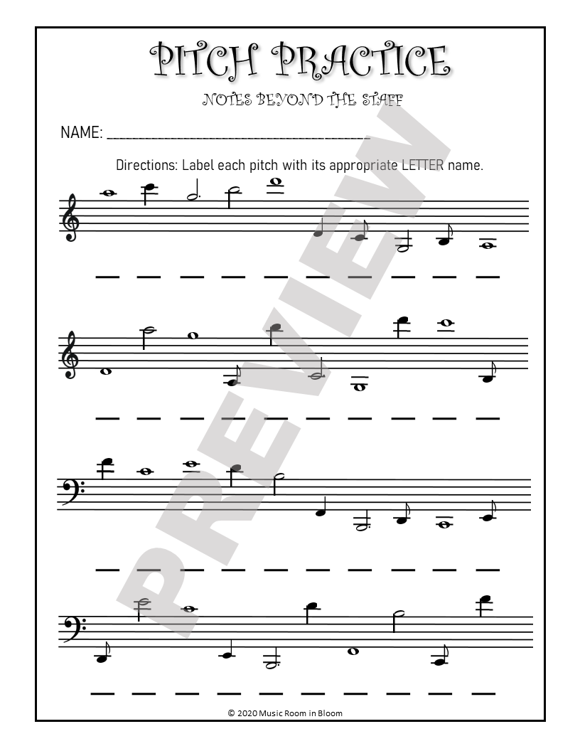 PITCH WORKSHEETS For Middle School General Music Worksheets Library PITCH WORKSHEETS For Middle School General Music Worksheets Library