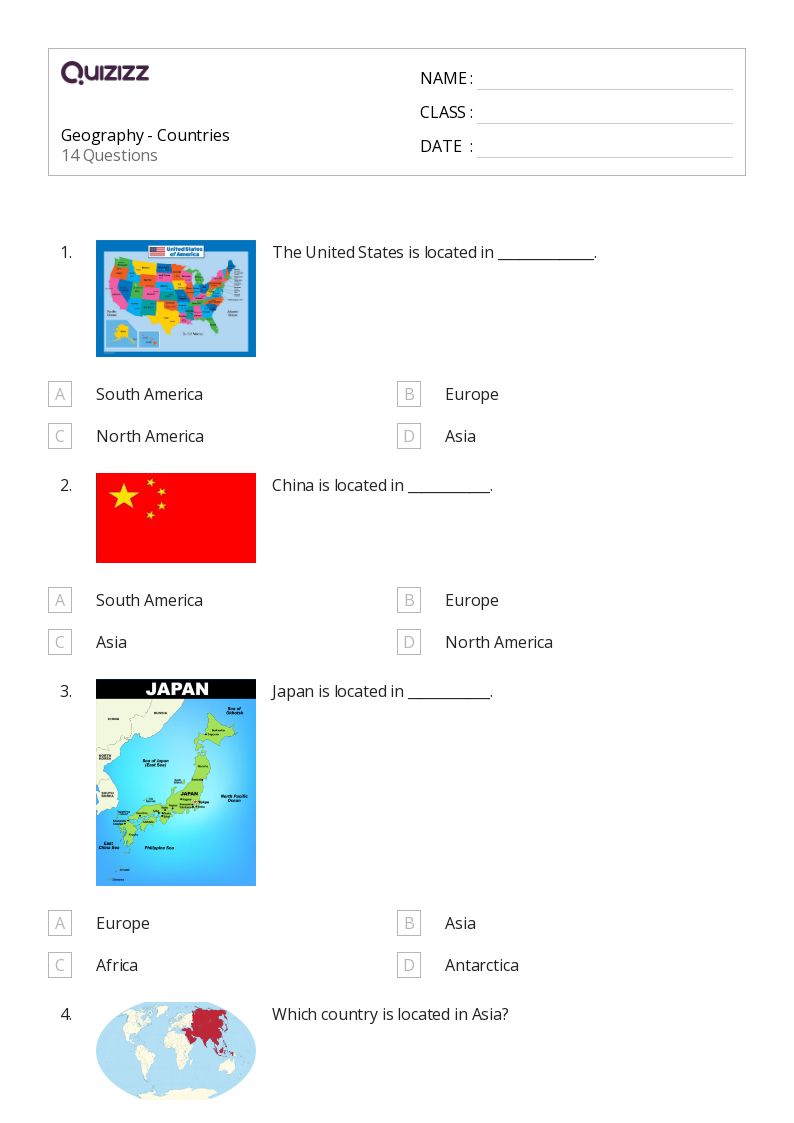 50+ Geography worksheets for 4th Grade on Quizizz | Free & Printable - Worksheets Library