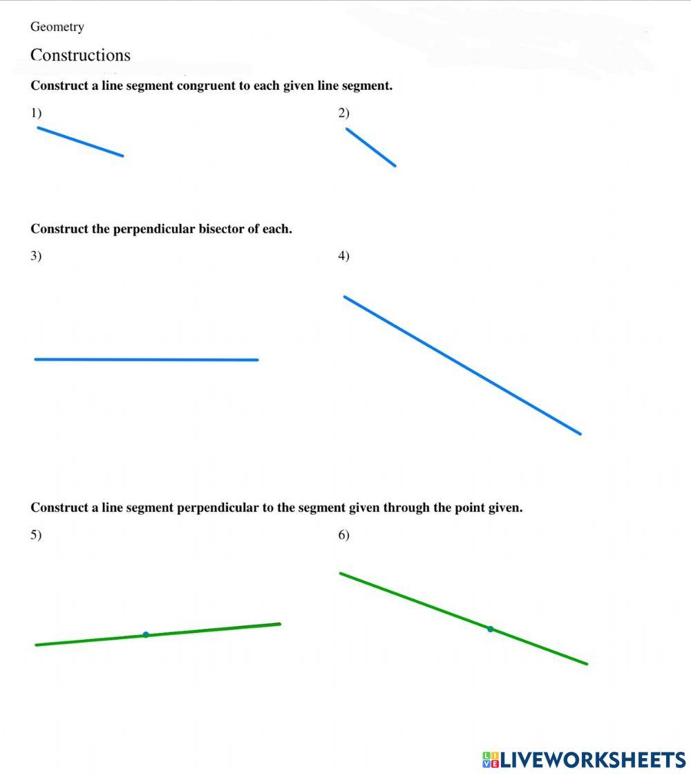 Geometric construction page 1 worksheet | Live Worksheets - Worksheets ...