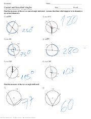 Central inscribed angles Kuta - Geometry Name Central and ...