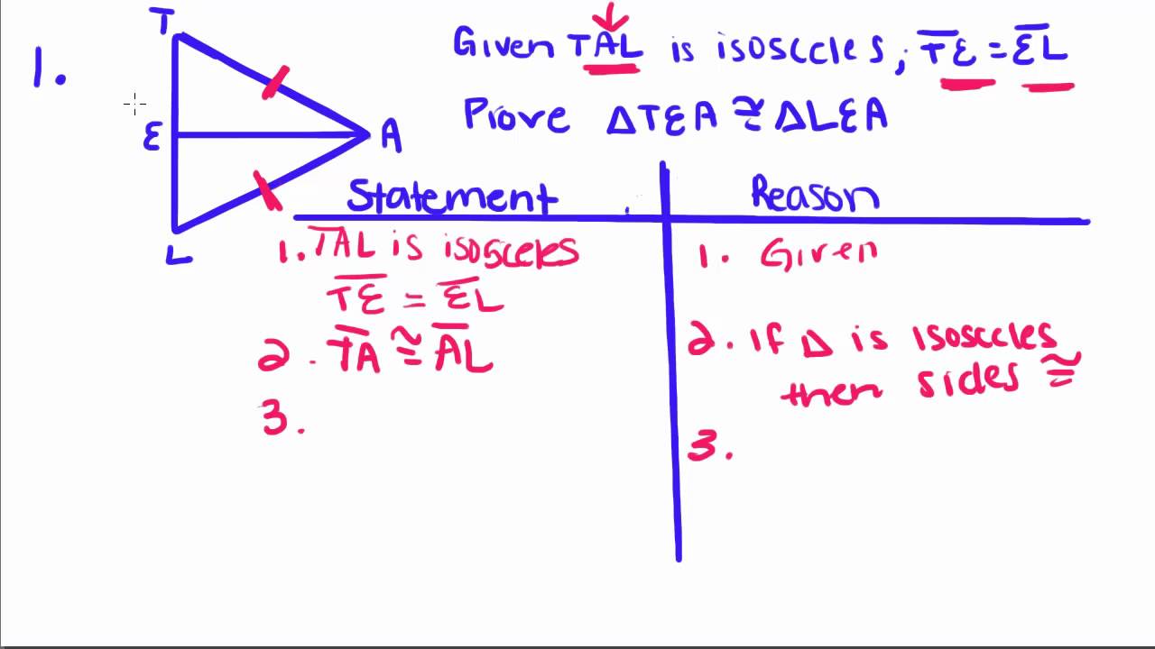 How to Write a Congruent Triangles Geometry Proof: 7 Steps - Worksheets ...