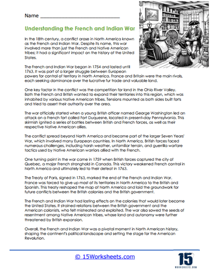 French and Indian War Worksheets - 15 Worksheets.com - Worksheets Library