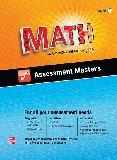 Glencoe Math, Course 1, Assessment Masters - Worksheets Library