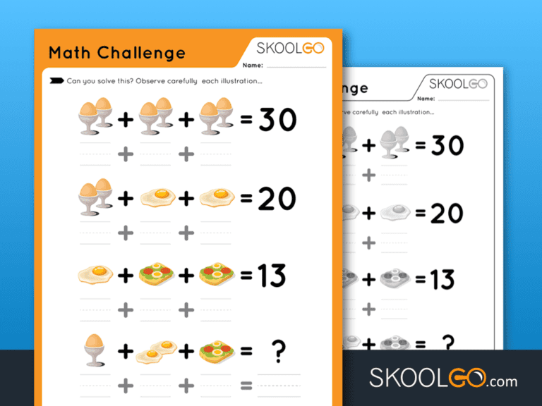 Math Challenge #1 - SKOOLGO - Worksheets Library