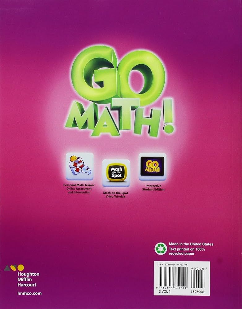 Go Math!: Student Edition Volume 1 Grade 3 2015 : Houghton Mifflin ... - Worksheets Library