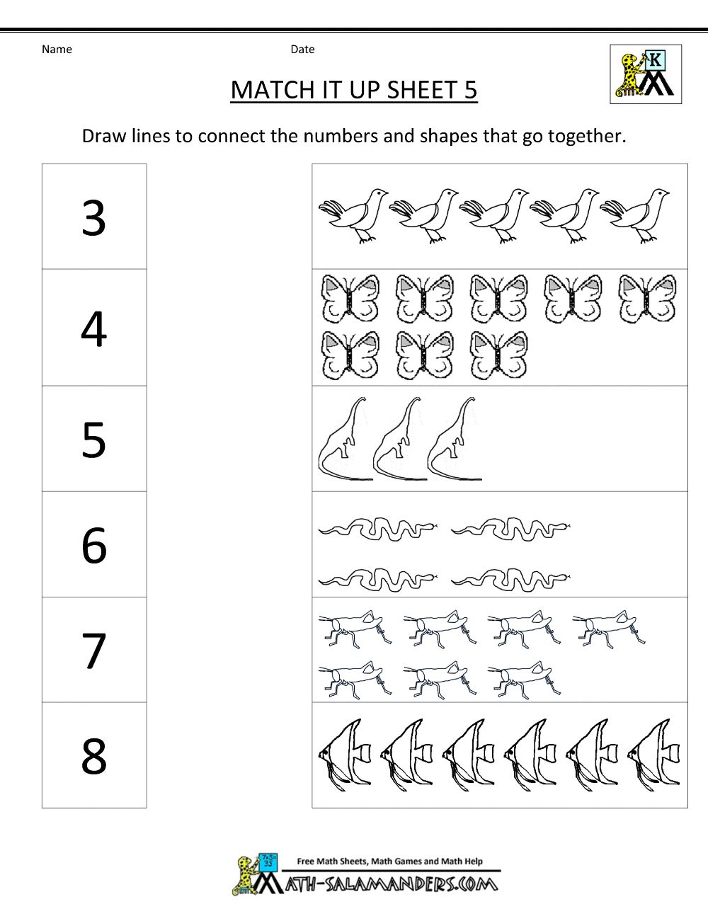 Math For Kindergarten Worksheets - Worksheets Library