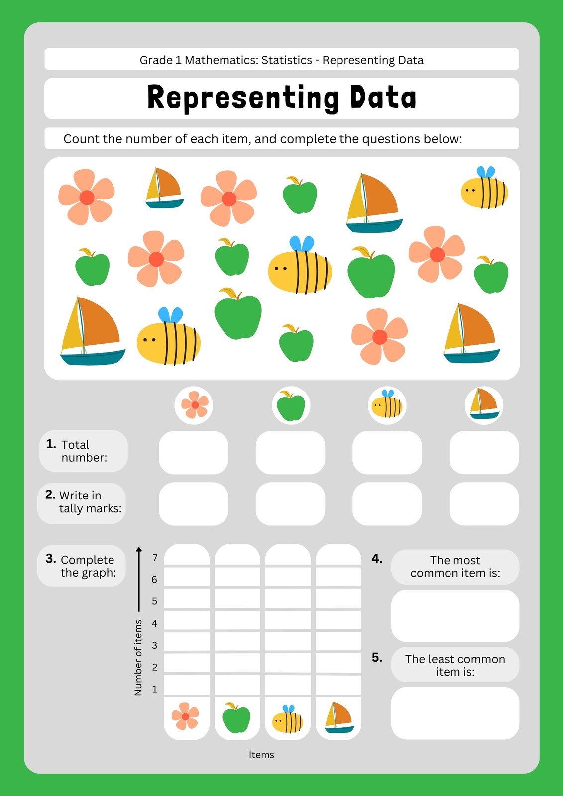 Free 1st grade math worksheet templates to customize | Canva ...