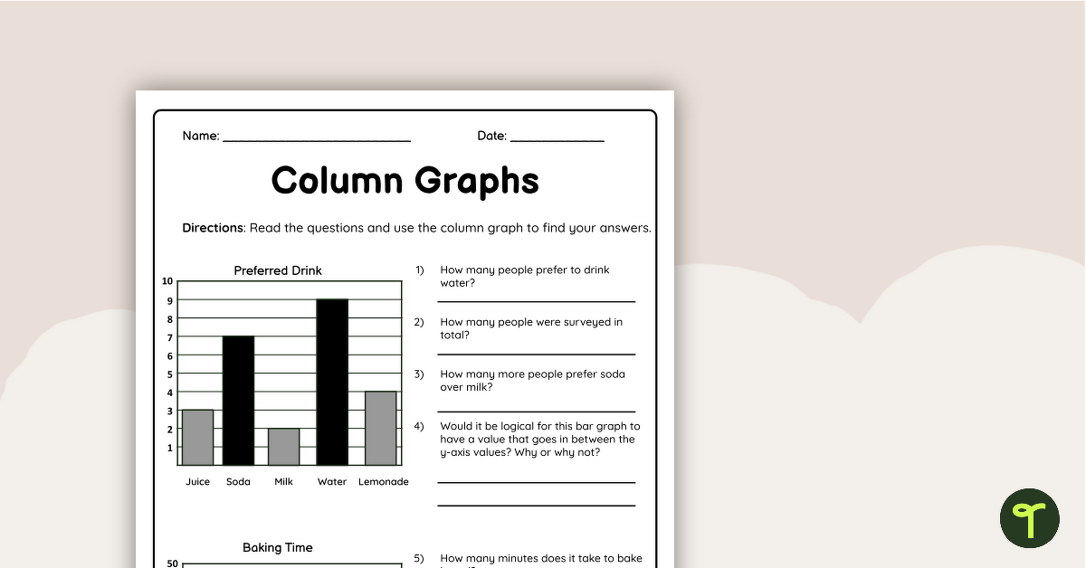 Column Graphs Grade 5 Worksheet | Teach Starter - Worksheets Library
