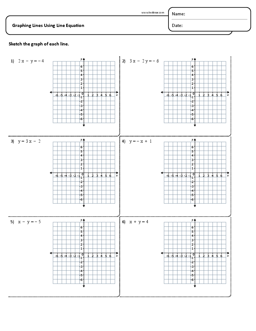 Graphing Lines Using Line Equation worksheets - Worksheets Library