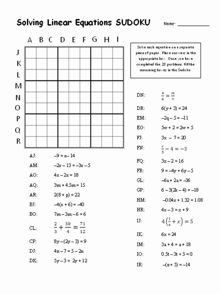 Solving Linear Equations Worksheet Pdf Awesome 25 Best Ideas About ...