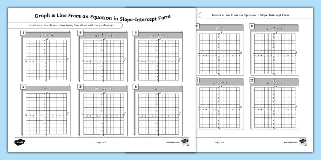 Graphing Linear Equations Worksheets - Worksheets Library