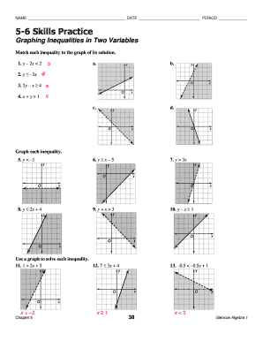 5 6 Skills Practice Graphing Inequalities In Two Variables - Fill ...