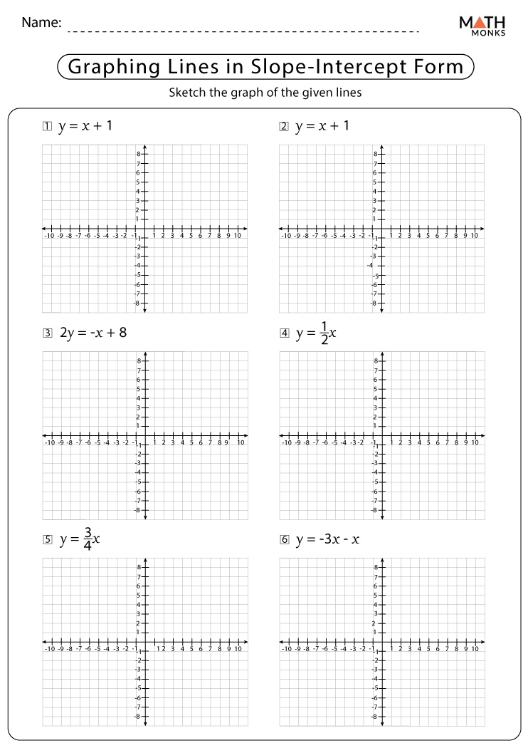 Graphing Linear Equations Worksheets with Answer Key - Worksheets Library