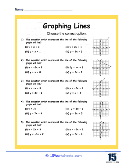 Graphing Lines Worksheets - 15 Worksheets.com - Worksheets Library