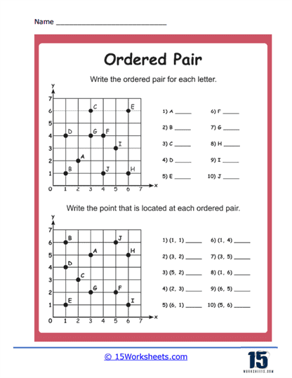 Ordered Pairs Worksheets 15 Worksheets Library
