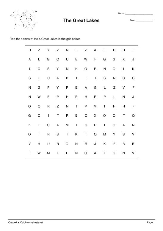 Free great lakes worksheet, Download Free great lakes worksheet png ...