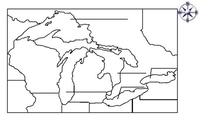 Great Lakes Label-me Map - Worksheets Library