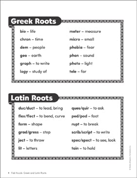 Greek and Latin Roots Worksheets for Kids | Scholastic - Worksheets Library