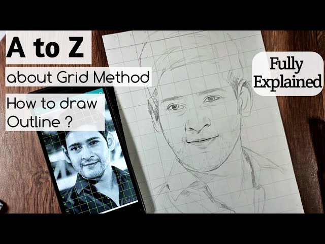 How to draw Outline using grid method - A to Z about grid method ... - Worksheets Library