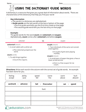 Guide Words worksheet | Live Worksheets - Worksheets Library