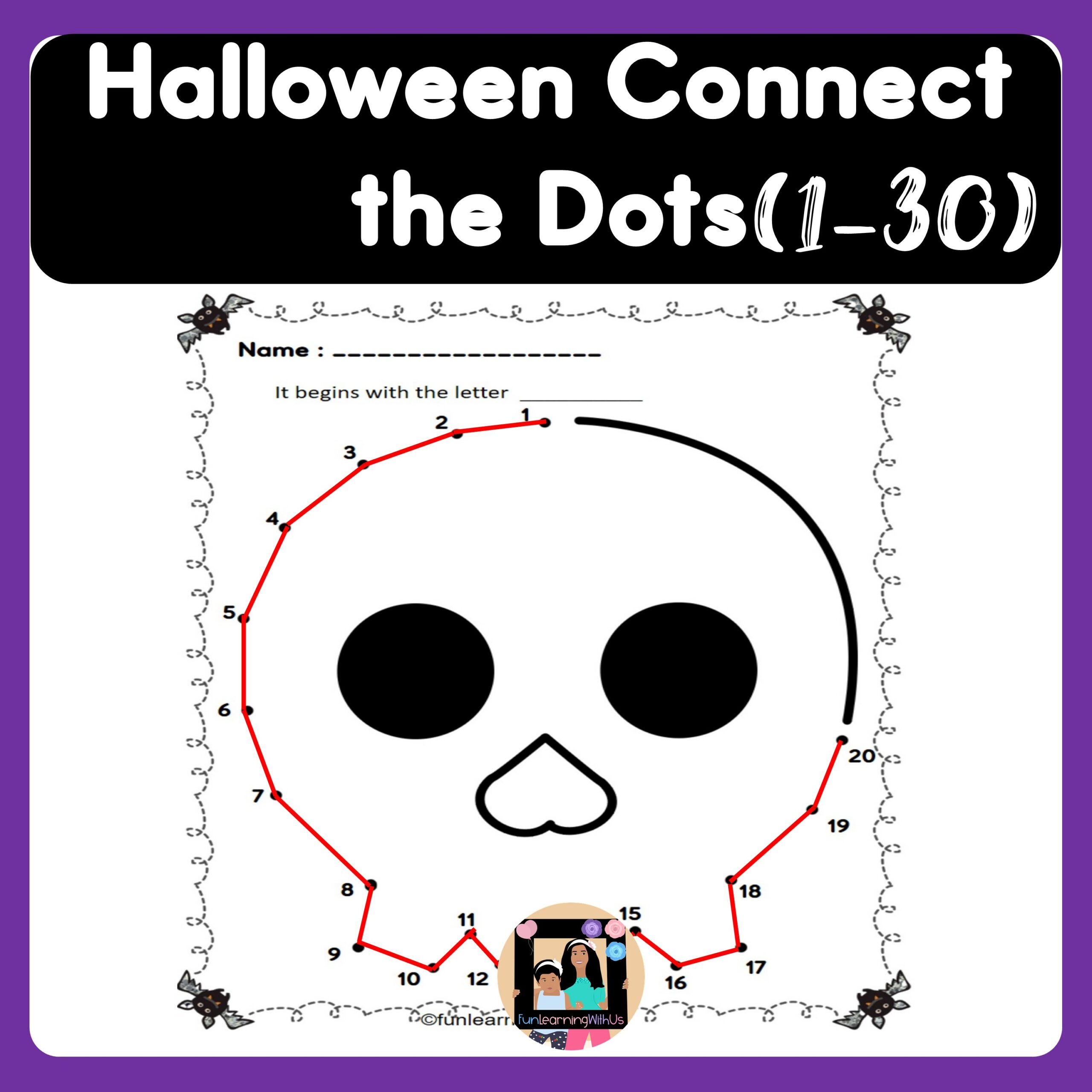 Halloween Connect the Dots| Dot to Dot worksheets | Made By Teachers ...
