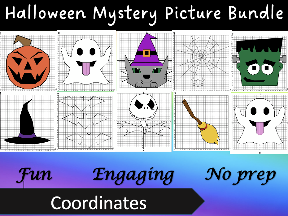 Halloween Mystery Pictures Coordinate Graphing - NO PREP JUST ...