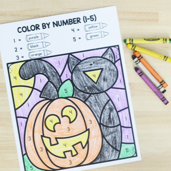 Free Printable Halloween Color by Code Math Activities - Worksheets Library
