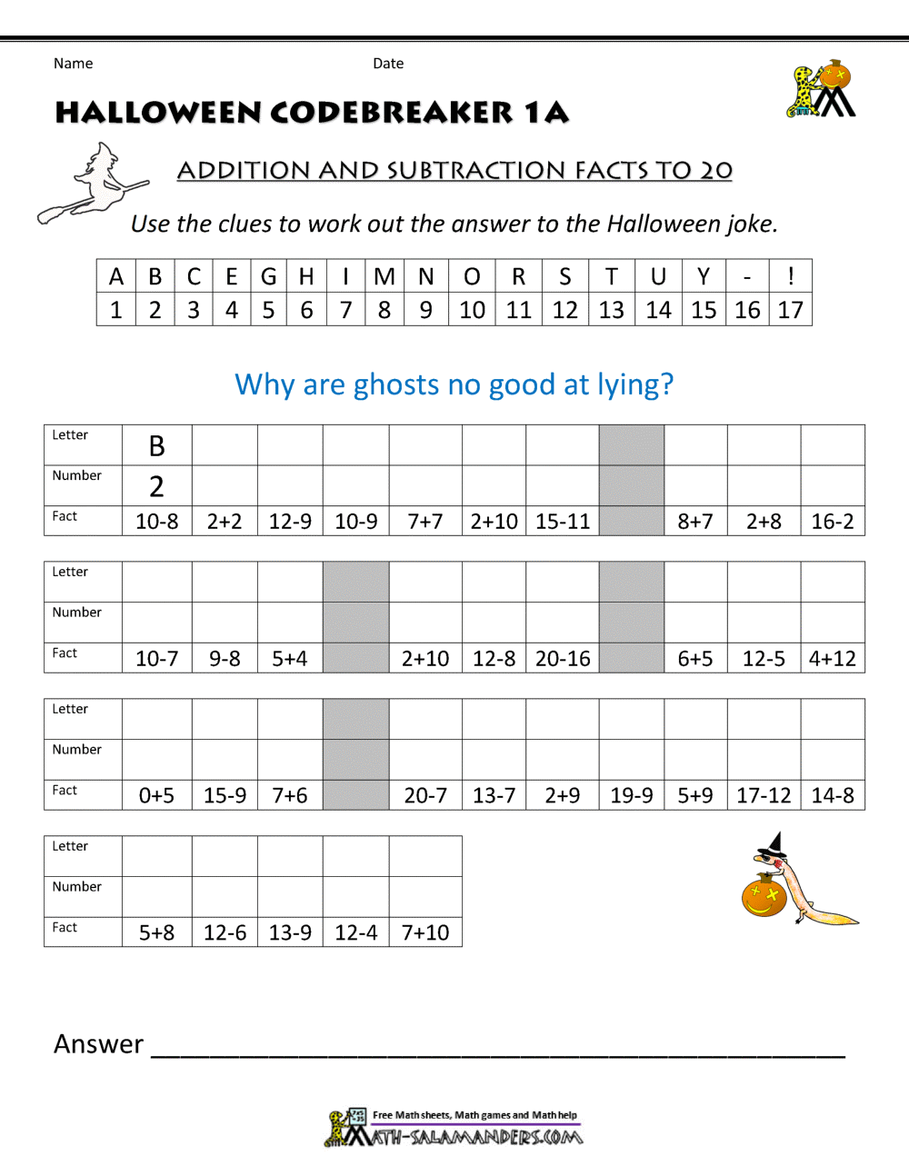 Free halloween multiplication and division worksheet, Download Free ...
