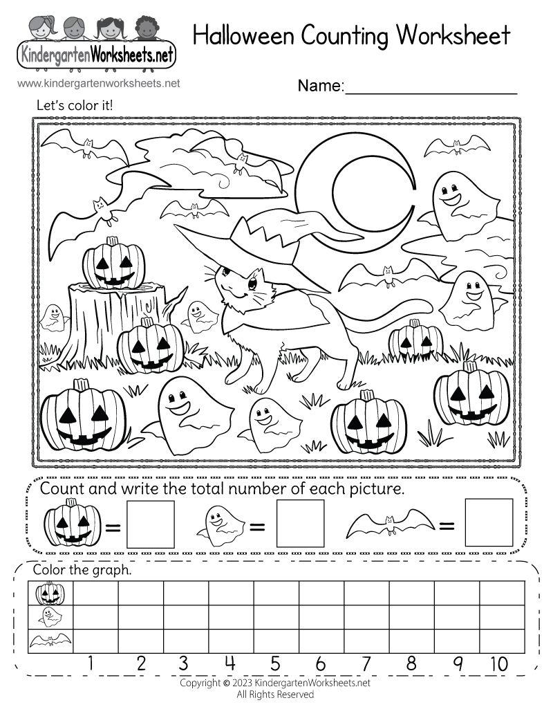 Halloween Math Worksheets for Kindergarten - Worksheets Library