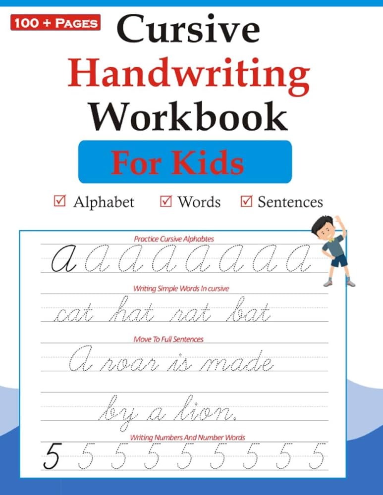 Beginner Cursive Handwriting Workbook For Kids: Cursive letter ... - Worksheets Library