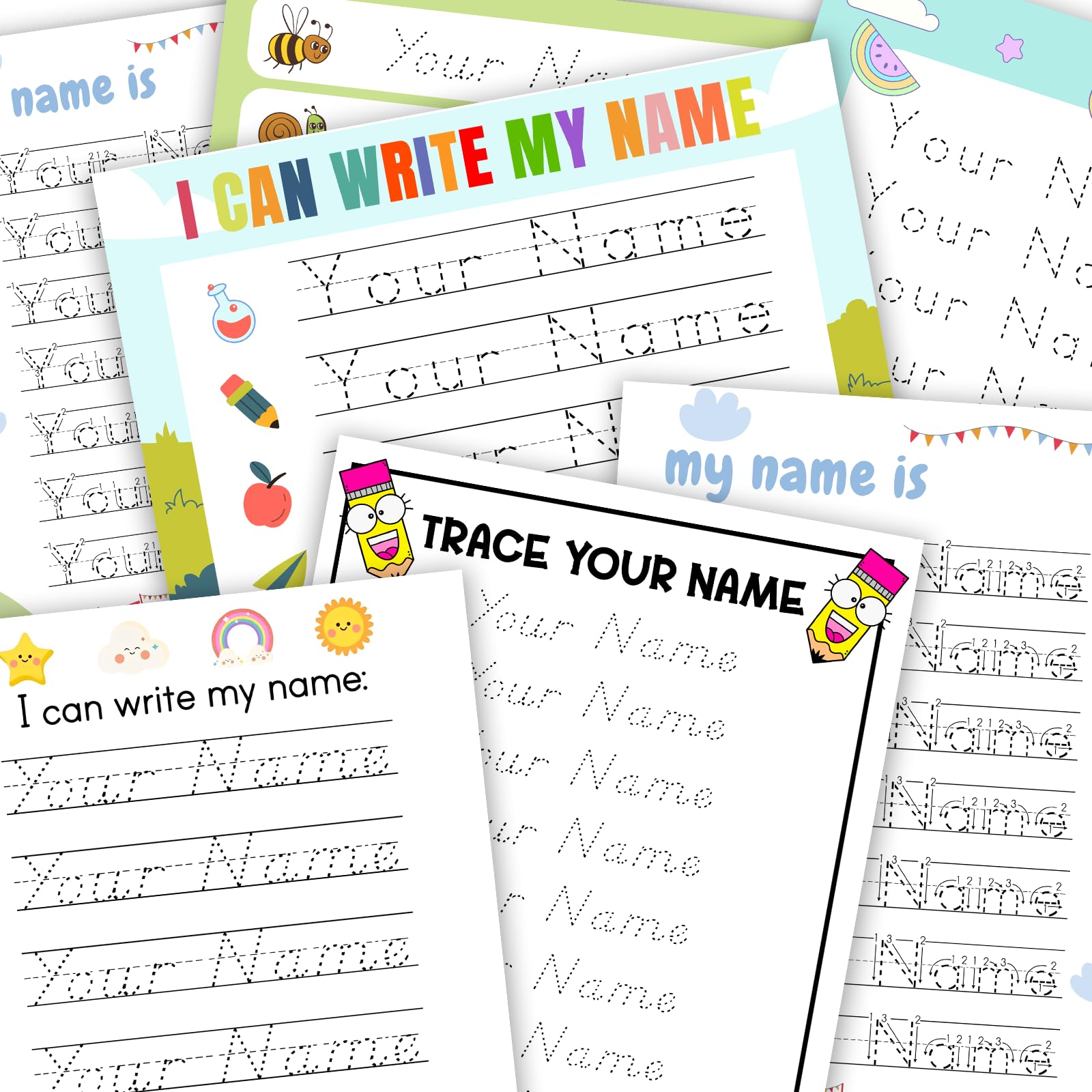 Amazon.com: Personalized Name Writing Practice Cusotm Name Tracing ...