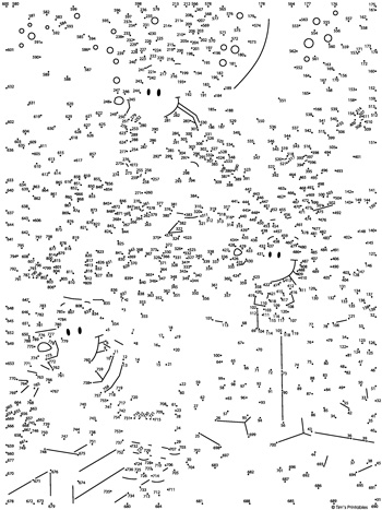 Challenging Dot-to-Dot Worksheet - dot to dot challenge - Worksheets ...