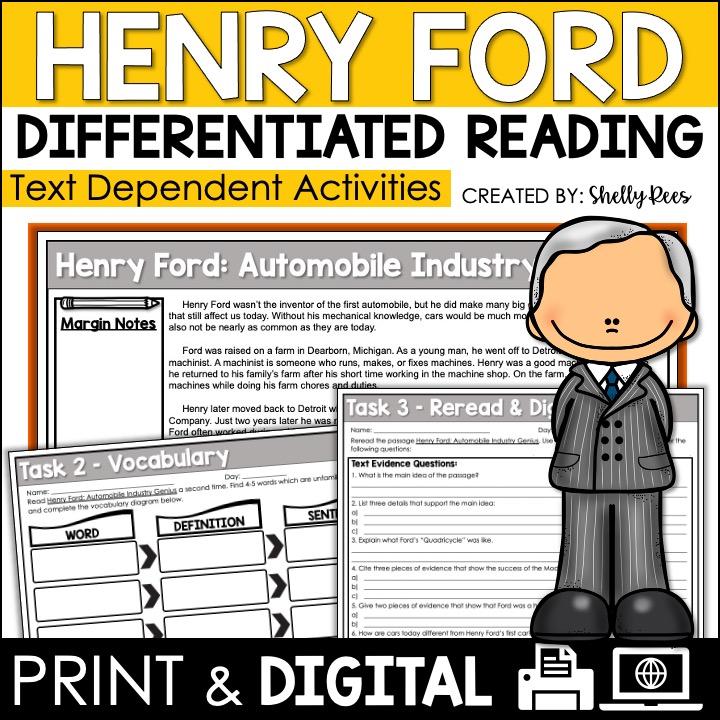 Reading Comprehension Worksheet Henry Ford | PDF | Ford Motor ...