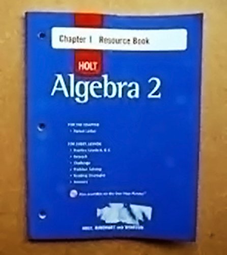 Algebra 2 Chapter 1 Resource Book - McDougal: 9780618020096 - AbeBooks ...