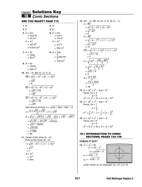 Algebra 2 Ch 10 solutions key a2_ch_10_solutions_key ... - Peninsula ...