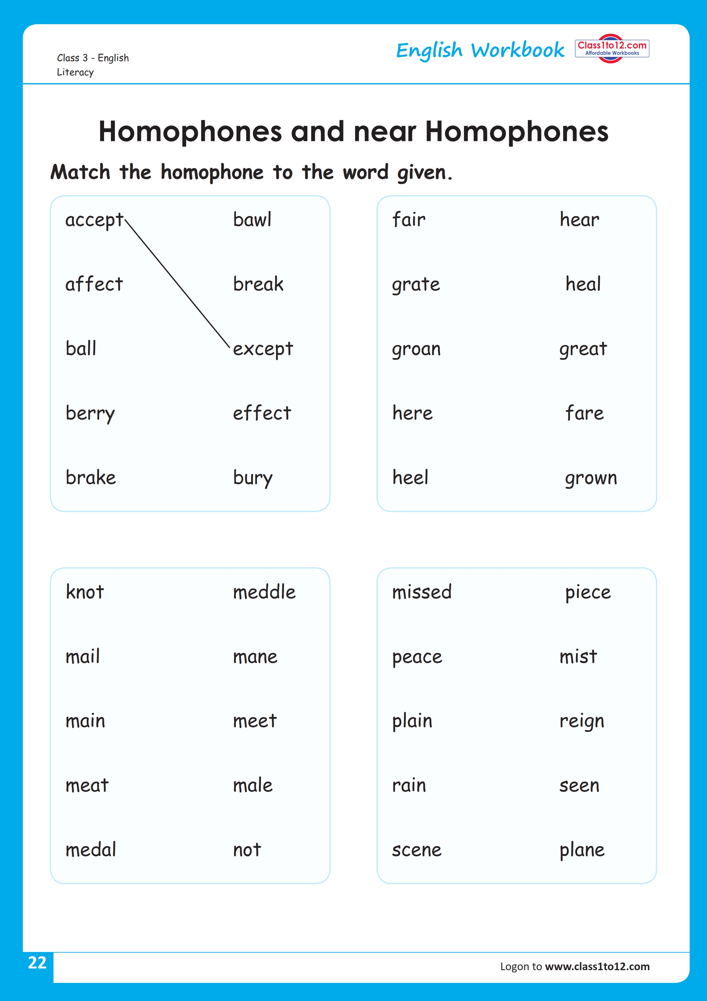 Homophone Worksheets Homophone Worksheets