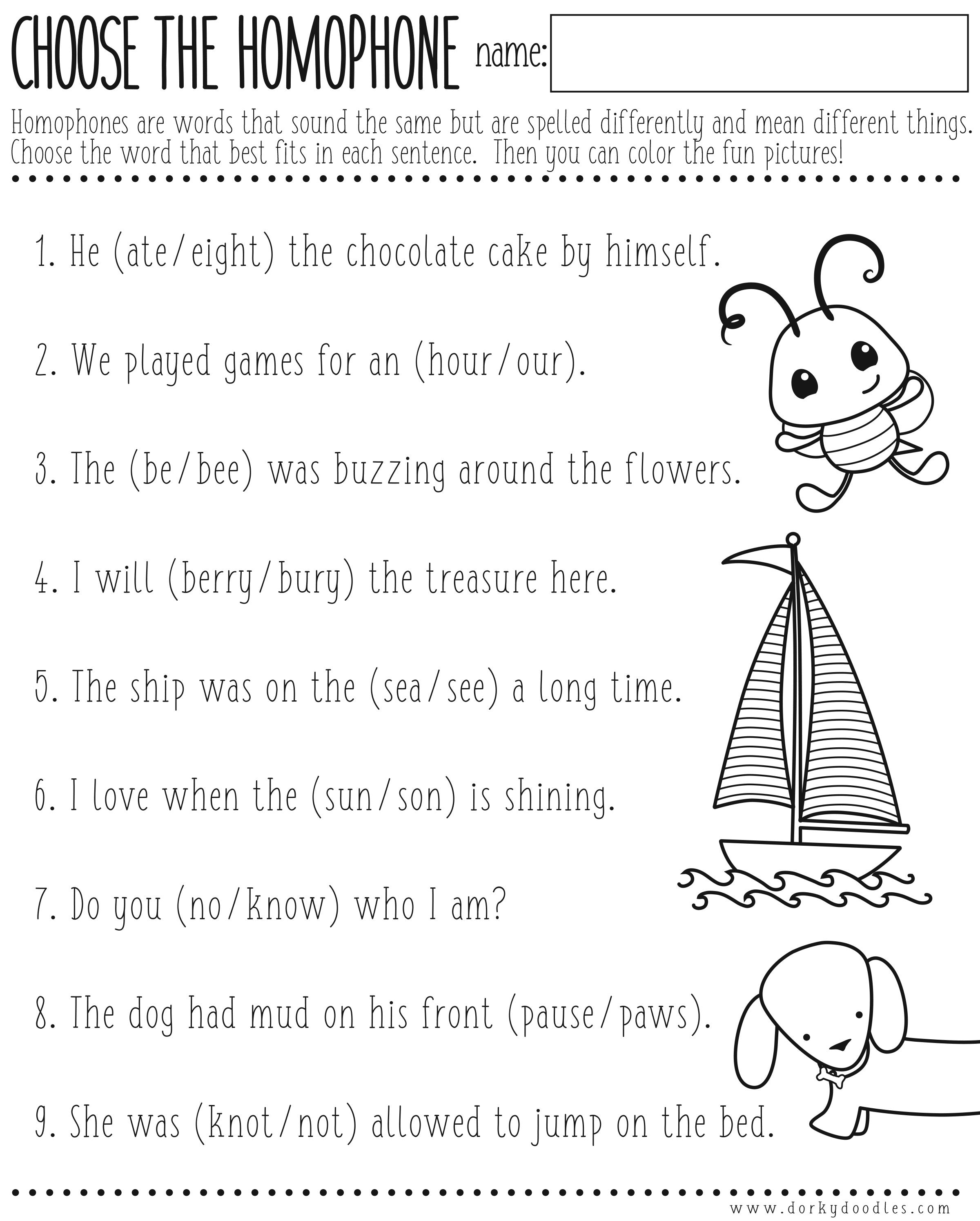 Free homophones printable, Download Free homophones printable png ...