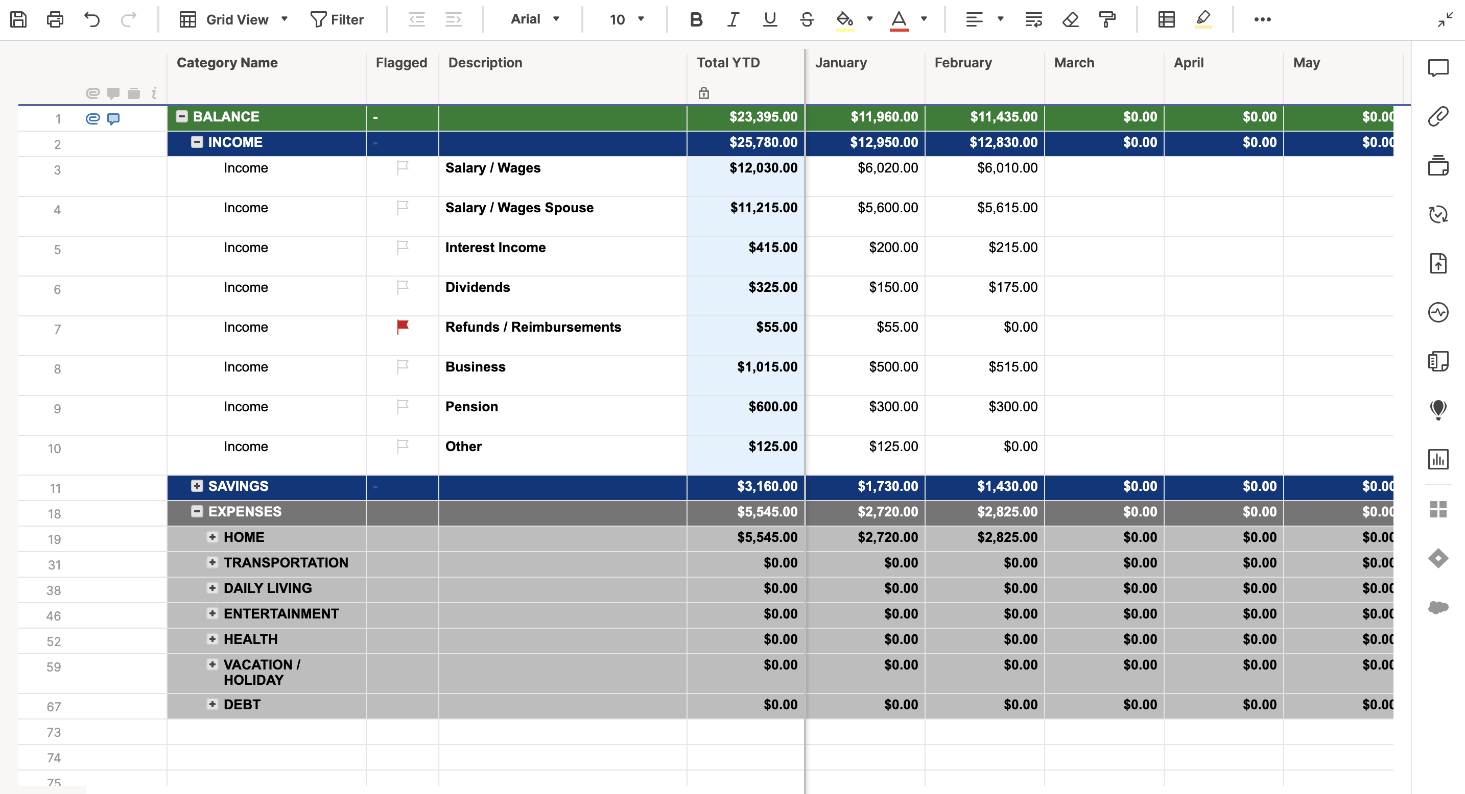 Household Expense Budget Template | Smartsheet - Worksheets Library