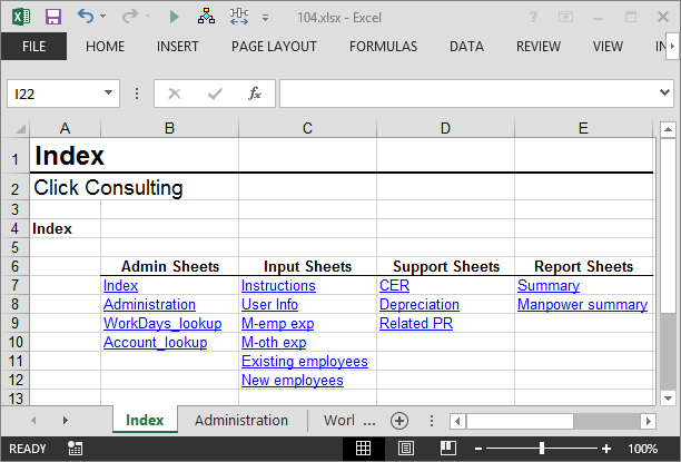 Create an Index Worksheet using Excel Hyperlinks - Excel University - Worksheets Library