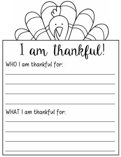 Thanksgiving-I-Am-Thankful-Booklet Worksheets - Worksheets Library
