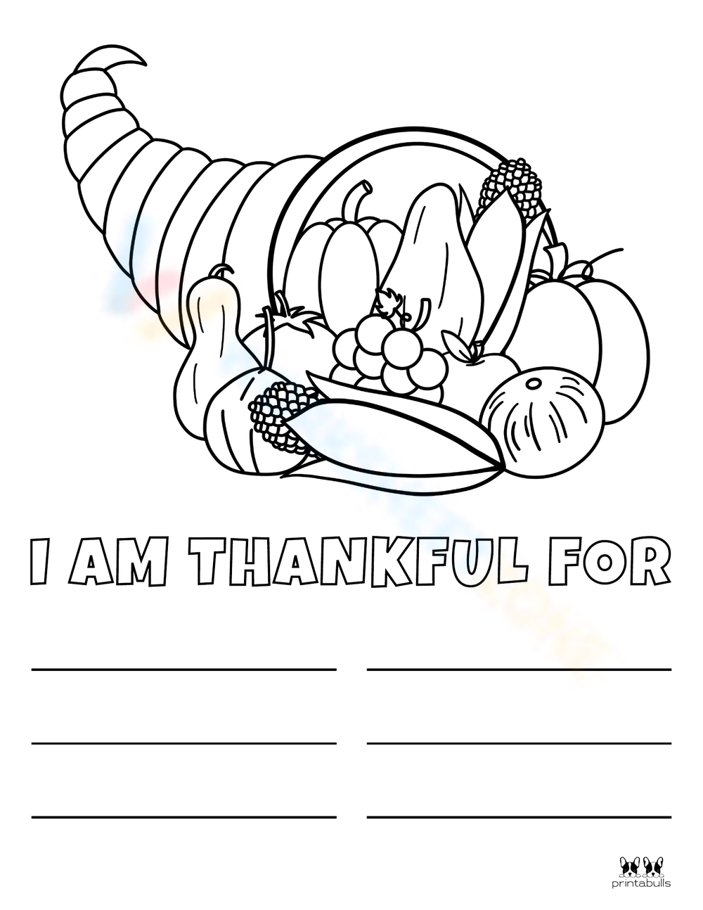Thanksgiving I am Thankful List Worksheet - Have Fun Teaching ...