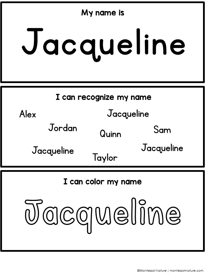 Name Writing Tracing Practice Editable Auto-fill - Montessori ...
