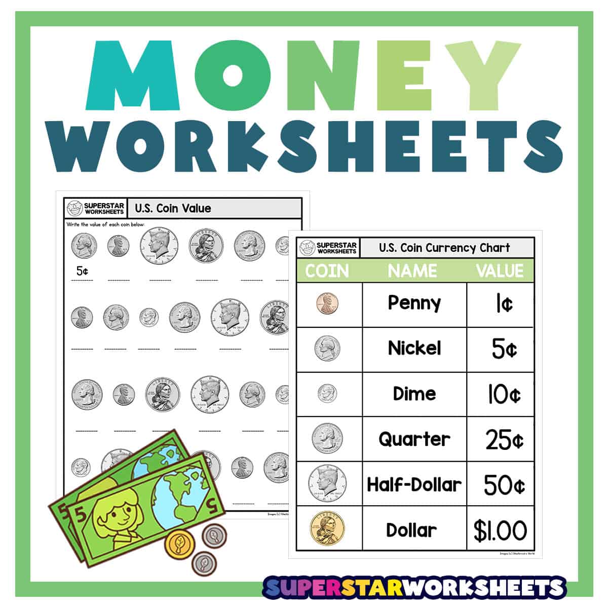 Grade 2 Counting Money Worksheets - free & printable | K5 Learning ...