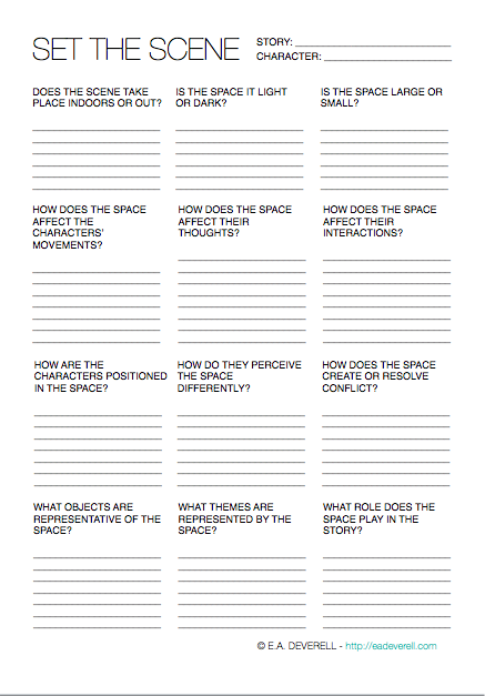 How to Develop the Setting of a Story [WORKSHEET] - Worksheets Library