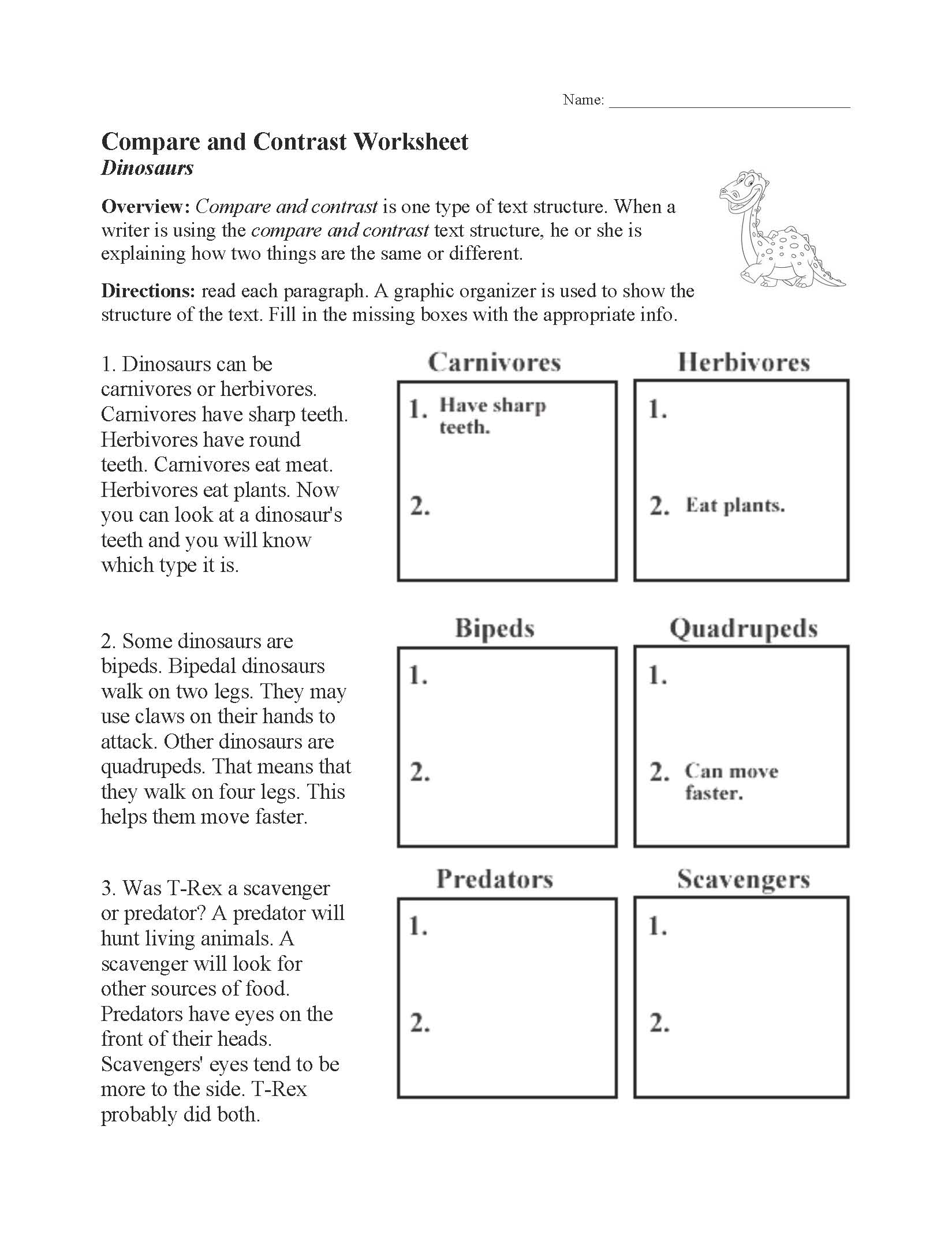 Text Structure Worksheets | Free for Primary Grades - Worksheets Library