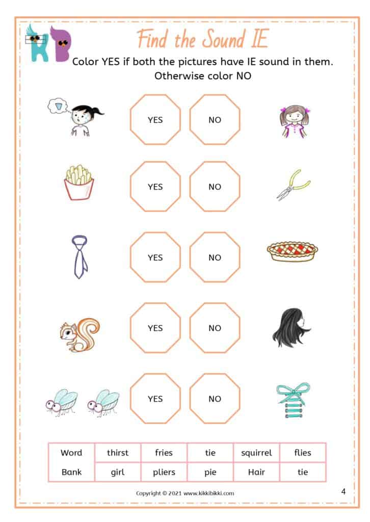 Ie Sound Free Phonics Printable Worksheets Worksheets Library Ie Sound Free Phonics Printable Worksheets Worksheets Library