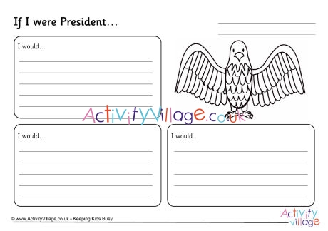 If I Were President... | Worksheet | Education.com - Worksheets Library