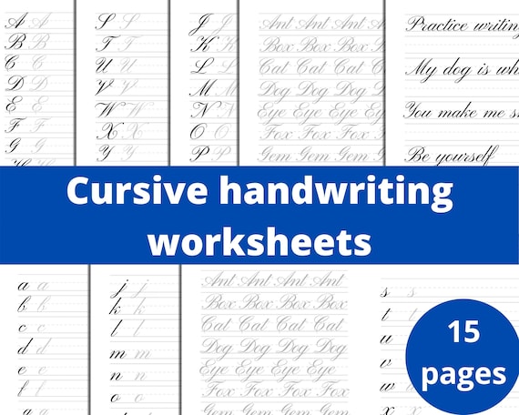 Printable Cursive Handwriting Worksheets Writing Worksheet Practice