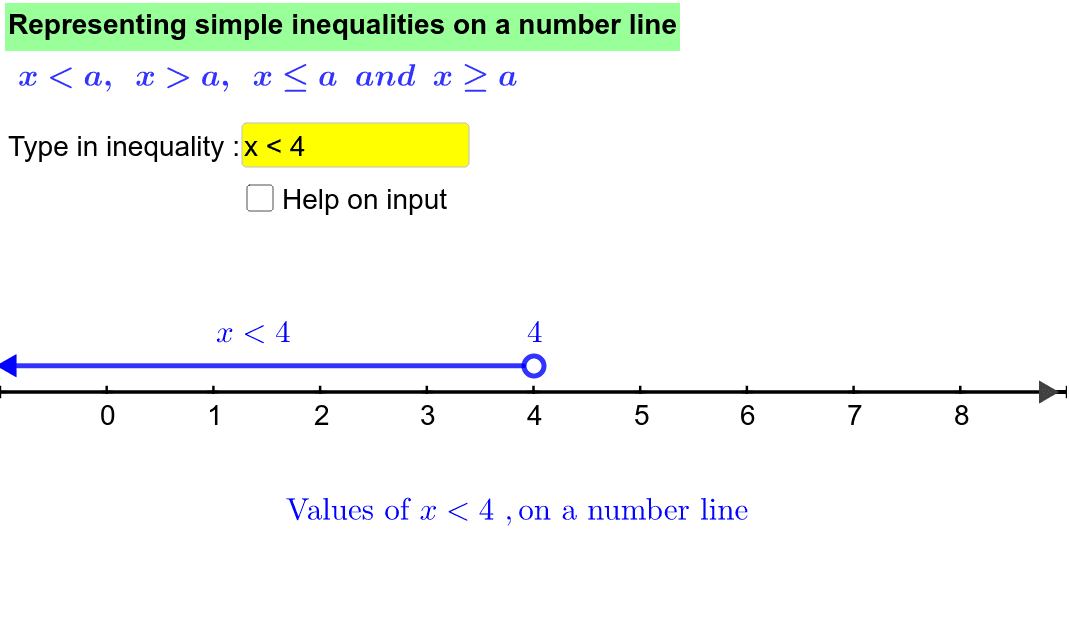 Representing Simple Inequalities on a Number Line – GeoGebra ...
